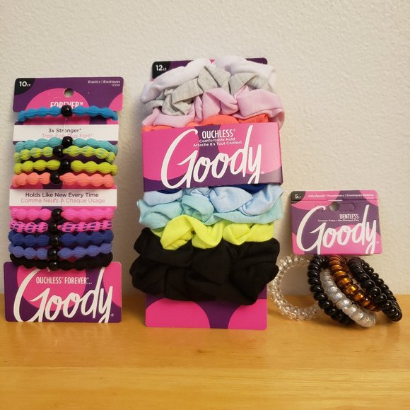 Goody | Hair | Goody Elastics Scrunchies Jelly Bands Ponytailers Bundle ...